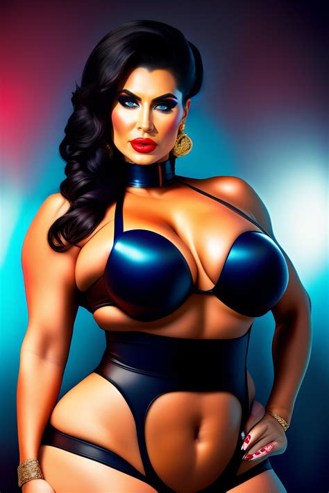 Lexica Blue Eyes Red Lipstick Very Big Full Lips Top Half Wendy