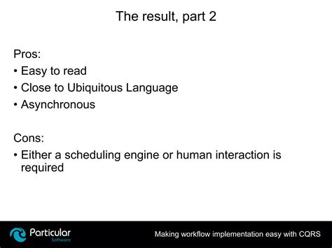 making workflow implementation easy with cqrs ppt