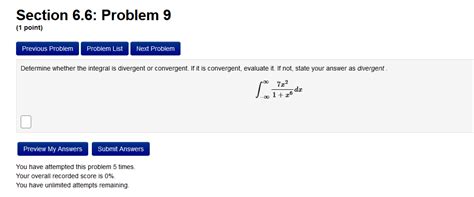 solved section 6 6 problem 9 1 point previous problem