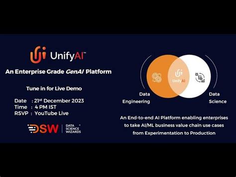 Live Demo Elevate Your Ai Journey With Unifyai Enterprise Grade Genai Platform Dsw Data