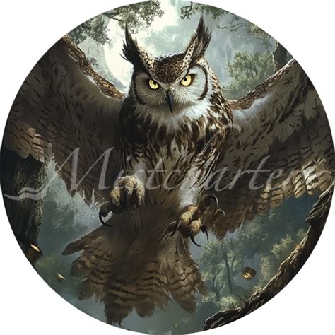 Giant Owl Game Tokens For Vtt And Ttrpg Mistcharter Maps