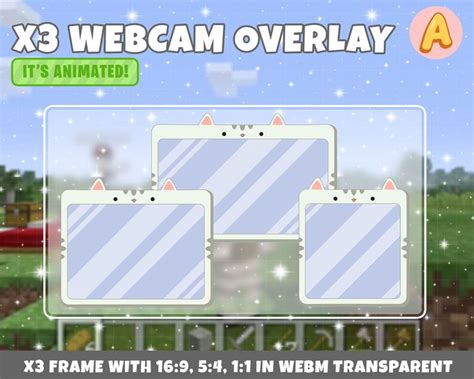 Cute Animated Webcam Overlay For Streamer Overlays Animation