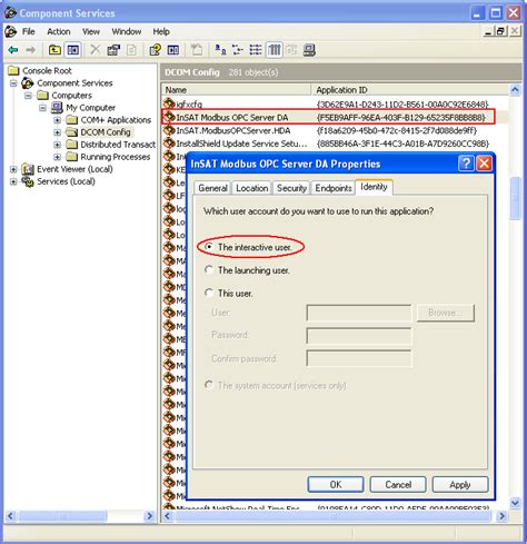 Multi Protocol Masteropc Server Dcom Configuration Dcom Configuration In Windows Xp Sp2