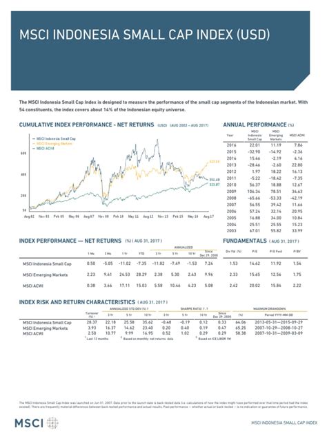 Msci Indonesia Small Cap Index Net Pdf Analytics Asset Allocation