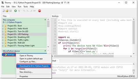 getting started with python — esp32 learning kit documentation