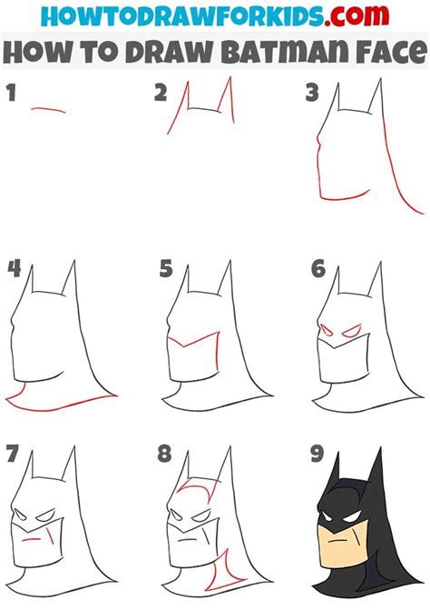 How To Draw Batman Face Easy