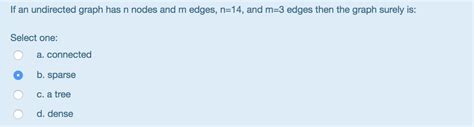 solved if an undirected graph has n nodes and m edges n 14