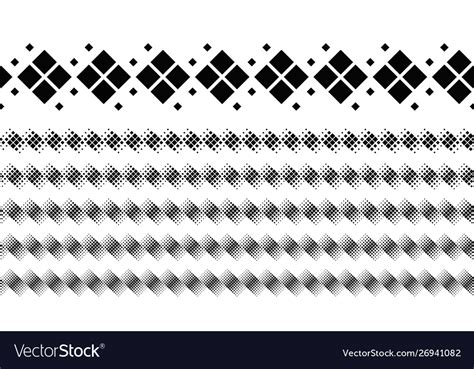 Geometrical Abstract Monochrome Square Pattern Vector Image