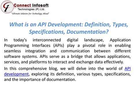 What Is An API Development Definition Types Specifications
