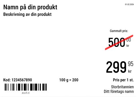 Skapa Prislappar Gratis Online Prislappsgenerator And Utskrift