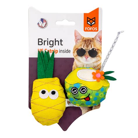 Fofos Juice And Pineapple With Catnip Cat Toy Flitit