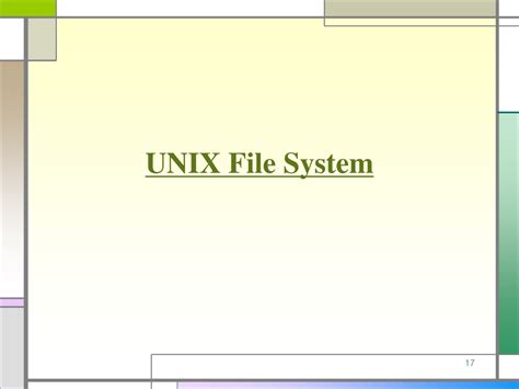 Ppt Unix File Systems Layout Characteristics And Management