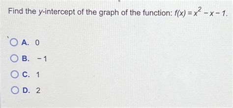 Solved Find The Y Intercept Of The Graph Of The Function Chegg Com