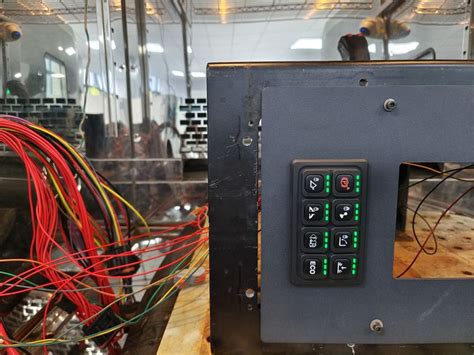 Ip67 Protection Class Push Button Switch Panel Icon Replaceable Automotive Electronic Backlit