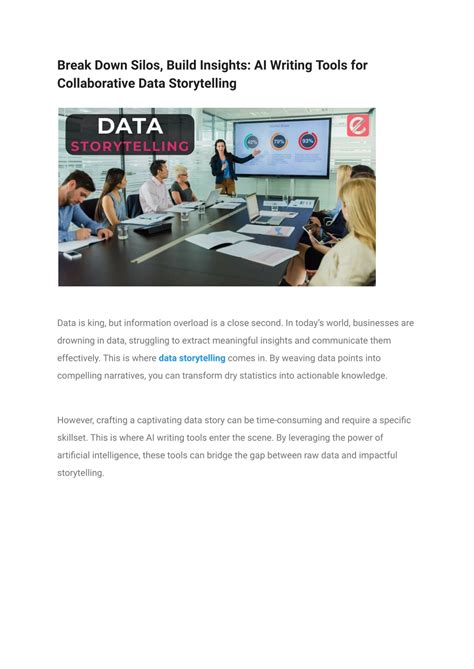 Ppt Break Down Silos Build Insights Ai Writing Tools For