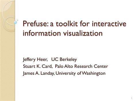 Pdf Prefuse A Toolkit For Interactive Information Visualization