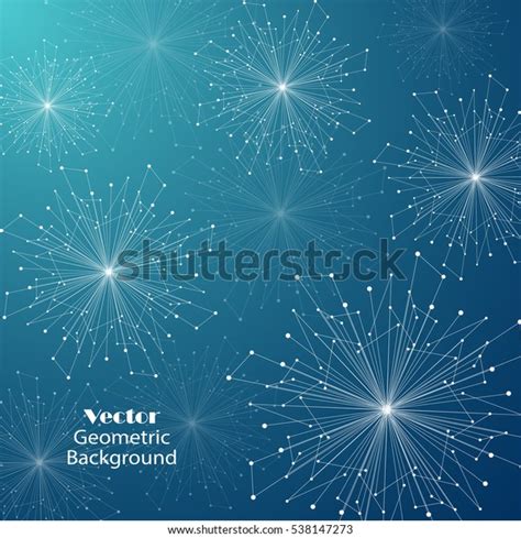 Abstract Geometric Background Connected Lines Dots Stock Vector Royalty Free 538147273