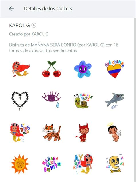 Karol G tiene sus propios stickers en WhatsApp así puede descargarlos