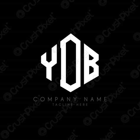 Ydb Letter Logo Design With Polygon Shape Ydb Polygon And Stock