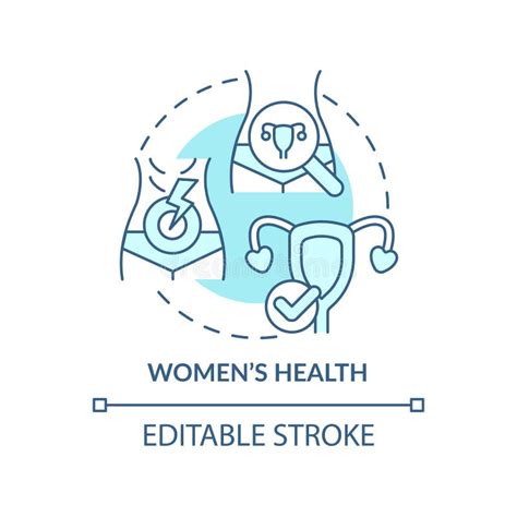 Women Health Turquoise Concept Icon Stock Vector Illustration Of