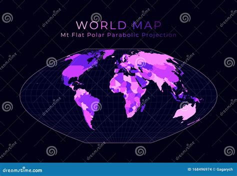 World Map Mcbryde Thomas Flat Polar Parabolic Stock Vector Illustration Of Layout