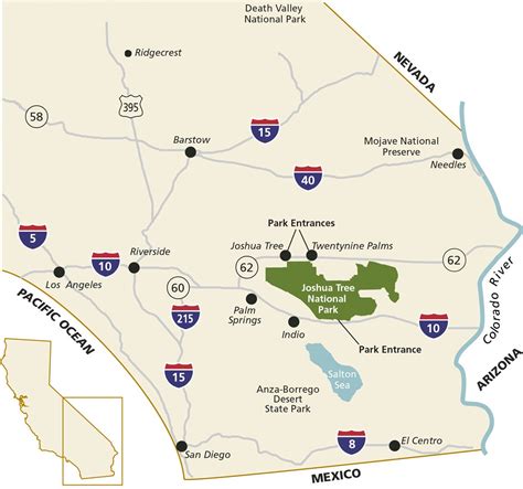 Directions And Transportation Joshua Tree National Park Us National