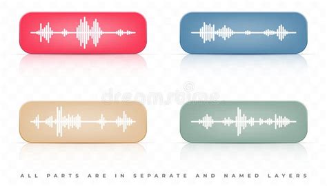 Set Of Four Abstract Sound Waves Equalizers Stock Illustration Illustration Of Audio Colorful