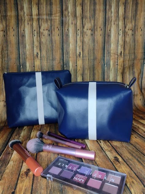 Kit Necessaires Em Sintético Azul Elo7 Produtos Especiais