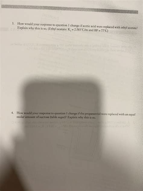 solved experiment 4 colligative propesties pre laboratory