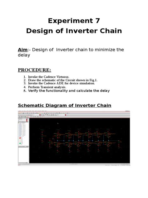 Experiment 7 Design Of Inverter Chain Procedure Pdf