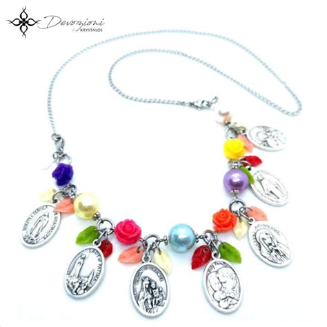 Advocations Of The Virgin Mary Bracelet Convertible To Necklace In S