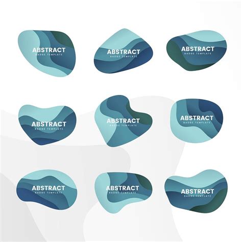 Abstract Badge Design Vector Set Premium Vector Rawpixel