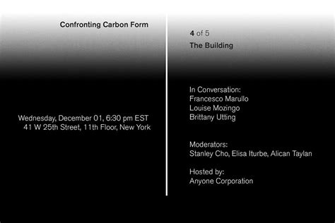 Confronting Carbon Form The Building 41 W 25th St New York 1