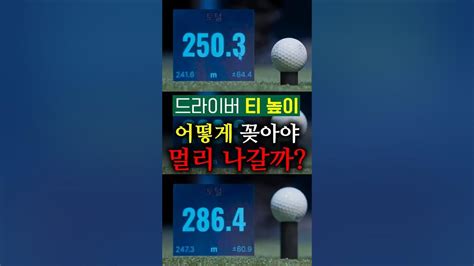 드라이버 티는 대체 얼만큼 꽂아야 더 멀리 나갈까 골프레슨 골프연습 골프 Youtube
