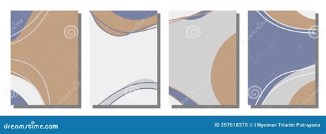 Minimalist Abstract Hand Drawn Set Background Stock Vector Illustration Of Card Canvas