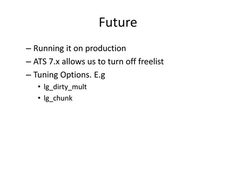 Experience With Jemalloc Ppt