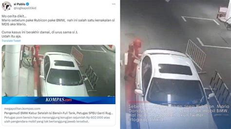 Mario Dandy Viral Disebut Pengemudi BMW yang Kabur Setelah Isi Bensin, Petugas SPBU Buka Suara ...