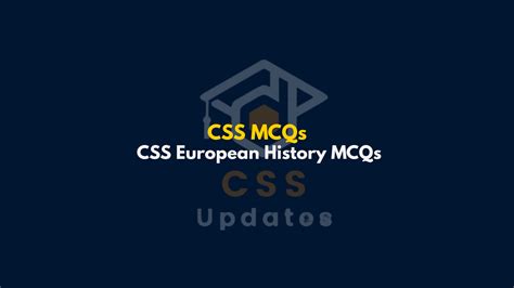 Css European History Mcqs Css Mcqs