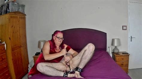 Miss M Hogties A Naked Man Polishes And Edges Him In Leather Cuffs Topofthepot Miss M