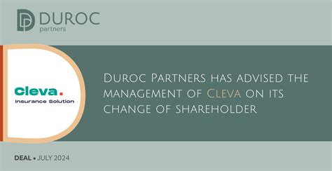 Duroc Partners Has Advised The Management Of Cleva Solutions On Its