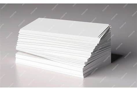 Premium Photo 3d Rendered Stack Of Blank Name Cards
