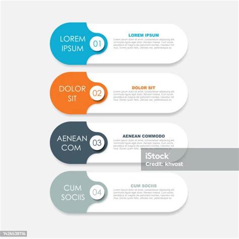 데이터를 위한 장소가 있는 인포 그래픽 디자인 템플릿입니다 벡터 일러스트입니다 0명에 대한 스톡 벡터 아트 및 기타 이미지 0명 4 4가지 개체 Istock