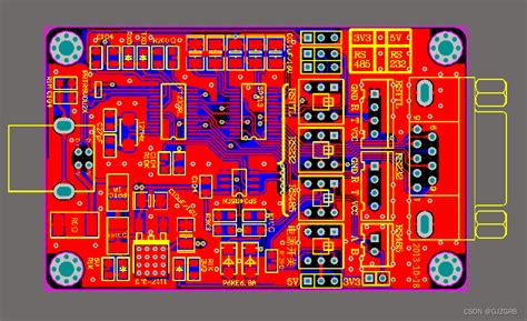 基于ft232rl芯片实现usb转串口rs232 rs485 三合一评估板硬件（原理图 pcb）程文件，ad09设计的工程文件 usb转232