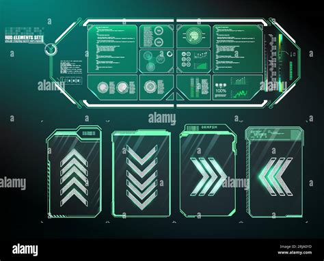Futuristic Vector Hud Interface Screen Design Digital Callouts Titles