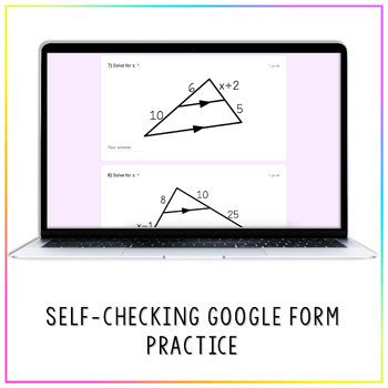 Triangle Proportionality Theorem Digital Practice By Busy Miss Beebe