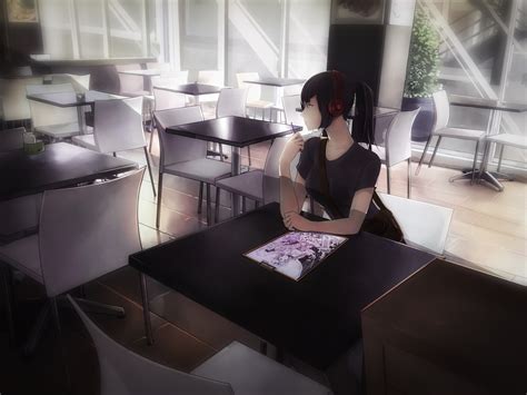 배경 화면 루 Kagurachi007 음악가 애니메이션 소녀들 Kawaii Girl 팬 아트 배경 조직 삽화 그림 미니멀리즘 디자이너 여자들