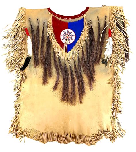 Lot Native American Buckskin And Bead Accent War Shirt