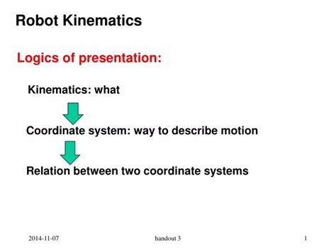 PPT Robot Kinematics PowerPoint Presentation Free Download ID