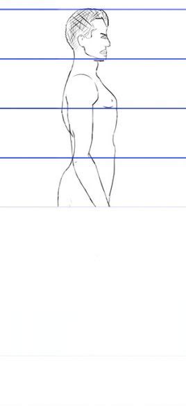 Human Body Side View Drawing