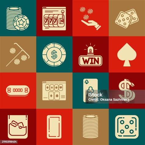 세트 게임 주사위 달러 기호 스페이드로 카드 놀이 카지노 칩을 들고 손 카지노 달러 스틱 및 승리 아이콘 벡터 도박에 대한 스톡 벡터 아트 및 기타 이미지 Istock